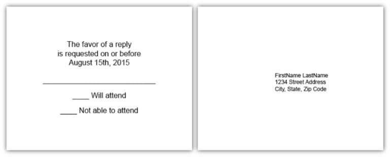 Postcard Style Reply Cards vs Return Envelopes | Simple Wedding Invites